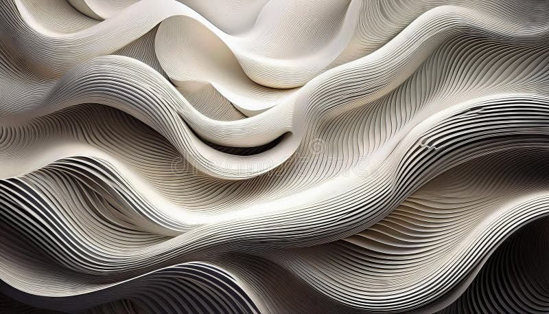 Abstract Wavy Structure with Captivating Wavelike White Elements ...
