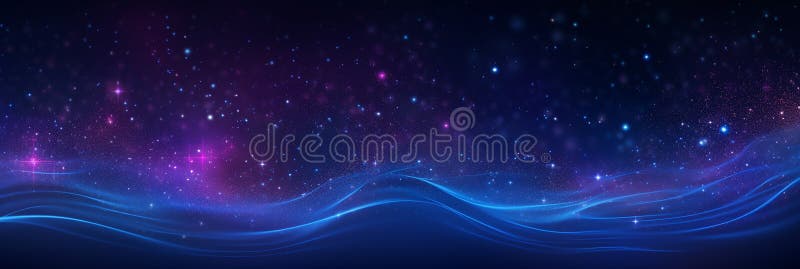 Abstract Wavy Structure with Millions of Glowing Particles. Colorful ...