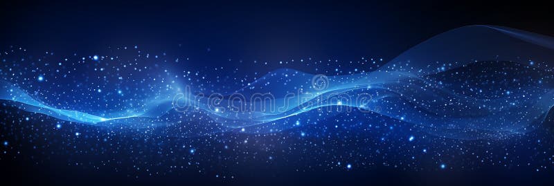 Abstract Wavy Structure with Millions of Glowing Particles. Colorful ...