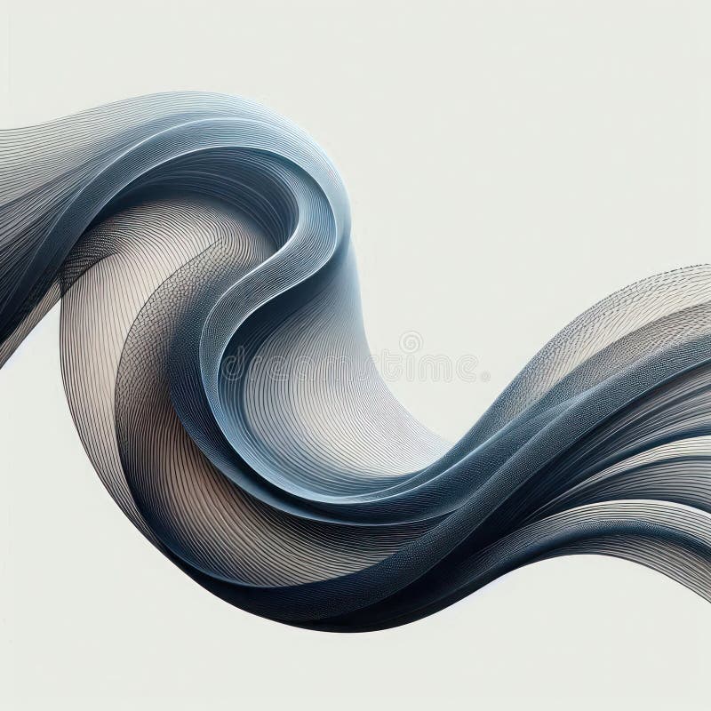 Abstract Wavy Structure of Thin Lines. Space for Text. Stock Image ...