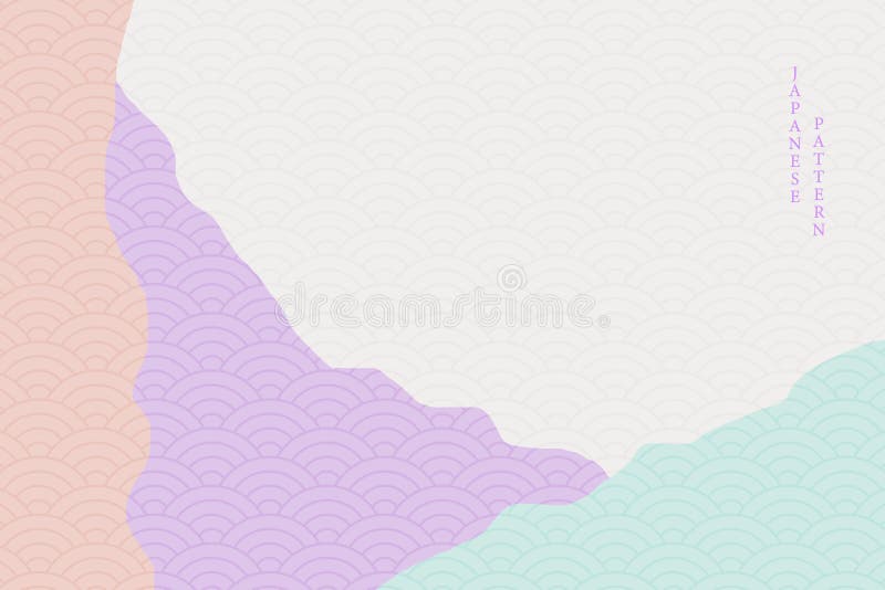 Abstract Wavy Style Background with Japanese Pattern Stock Vector ...