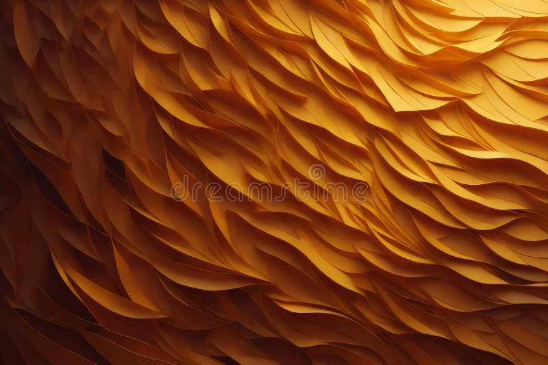 Abstract Wavy Surface in Orange and Yellow Colors. Generative Ai Stock ...