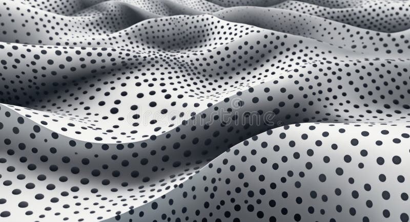 Abstract Wavy Surface with Perforated Pattern, Dotted Texture, Modern ...
