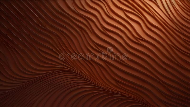 Abstract Wavy Surface with Waves in Brown Colors. Generative Ai Stock ...