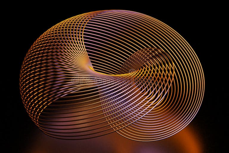 Abstract Wavy Surface Wire Shape Formed Wire Stock Illustration ...