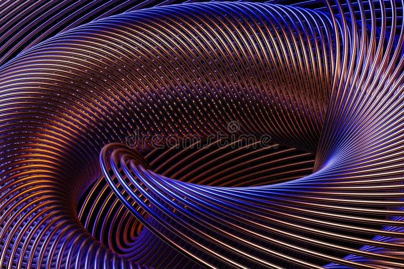 Abstract Wavy Surface Wire Shape Formed Wire Stock Illustration ...