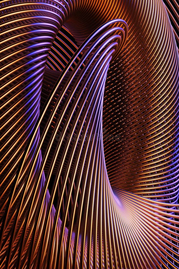 Abstract Wavy Surface Wire Shape Formed Wire Stock Illustration ...