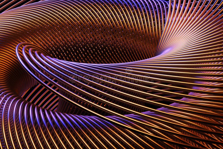 Abstract Wavy Surface Wire Shape Formed Wire Stock Illustration ...