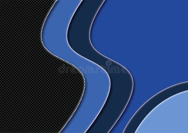Abstract Wavy Sweeping Pattern or Design on Blue Background. Stock ...