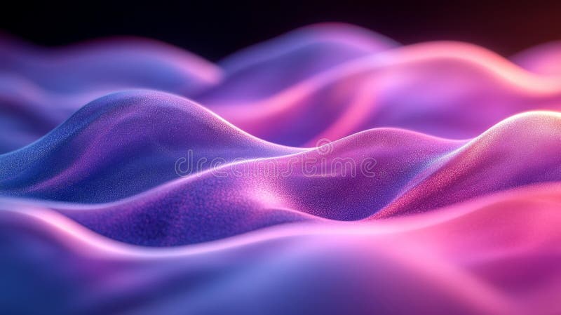 Abstract Wavy Texture in Neon Pink and Purple Generative AI Stock ...