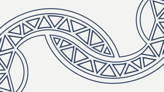 Abstract Wavy Tribal Pattern, Ornamental Design Element, Vector Design ...