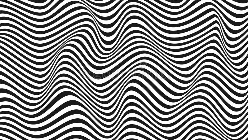 Abstract Wavy Twisted Background. Pattern from Lines, Halftone Effect ...