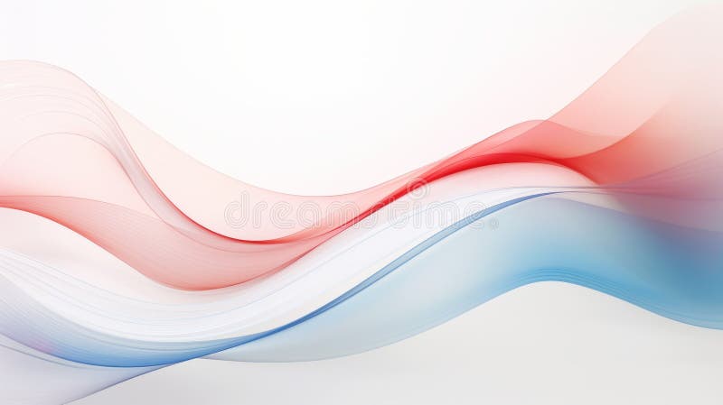 Serene Calligraphy: Abstract Blue and Wave on White Background Stock ...