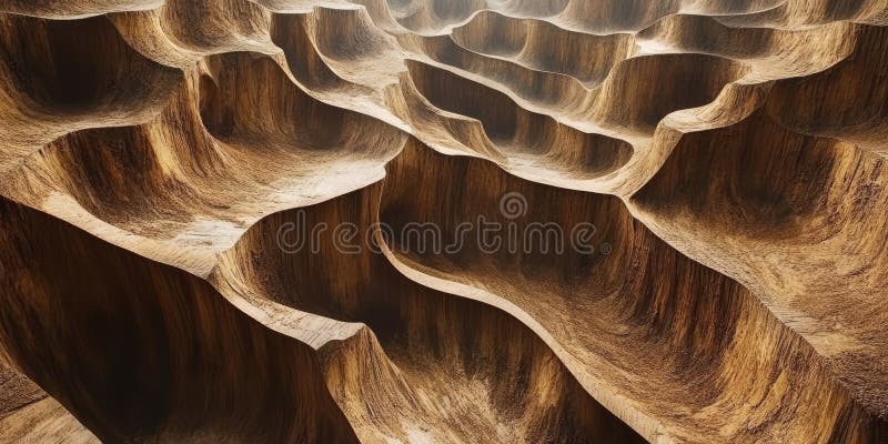 Abstract Wavy Wood Grain Texture Background, Natural Wooden Pattern ...