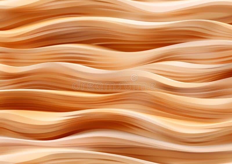 Abstract Wavy Wooden Texture Background with Smooth Curves and Warm ...