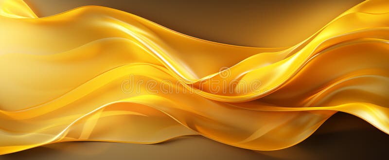 Abstract Wavy Yellow Neon Light Effect Background_ Stock Illustration ...