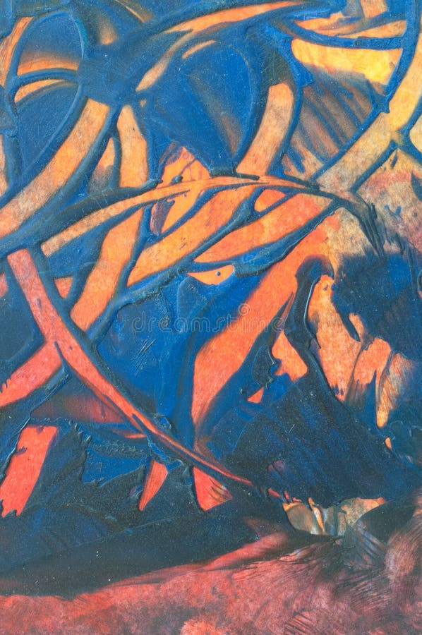 Abstract Wax Painting, Detail Stock Photo - Image of white, contrast ...