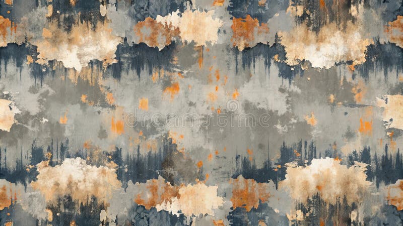 Abstract Weathered Wall Texture with Rust and Paint Flaking. Generative ...