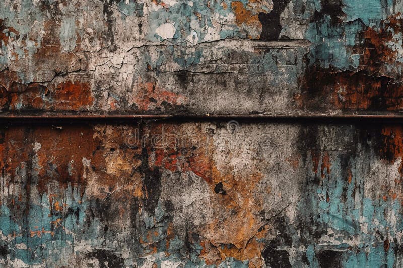 Abstract Weathered Wall Texture: a Study in Rust, Decay, and Urban ...