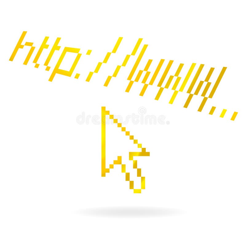 Abstract Web Address Symbol Gold Color Picture. Image: 21213102