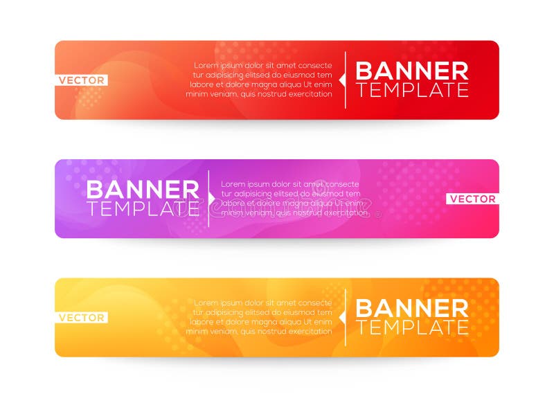 Abstract Web Banner Design Background or Header Templates. Fluid ...