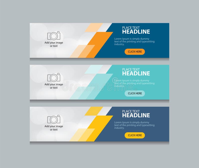 Abstract Web Banner Design Template Background Set Stock Vector ...