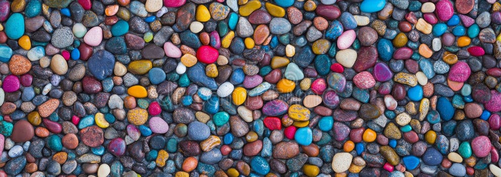 Abstract Web Banner with a Seamless Texture of Round, Smooth Pebbles ...