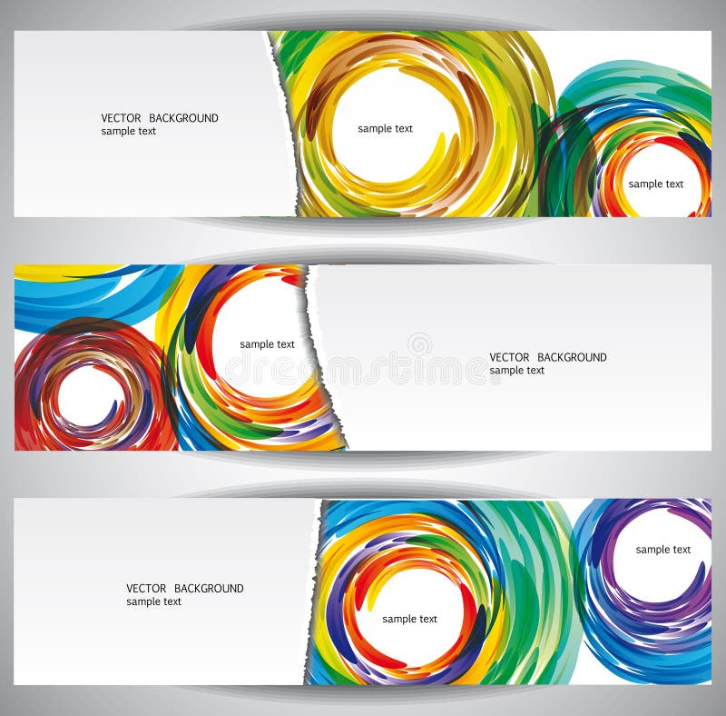 Set of abstract banners. stock vector. Illustration of banner - 19826505
