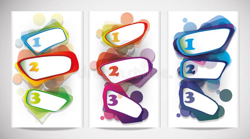 Abstract Web Banners with Numbers. Stock Vector - Illustration of curve ...