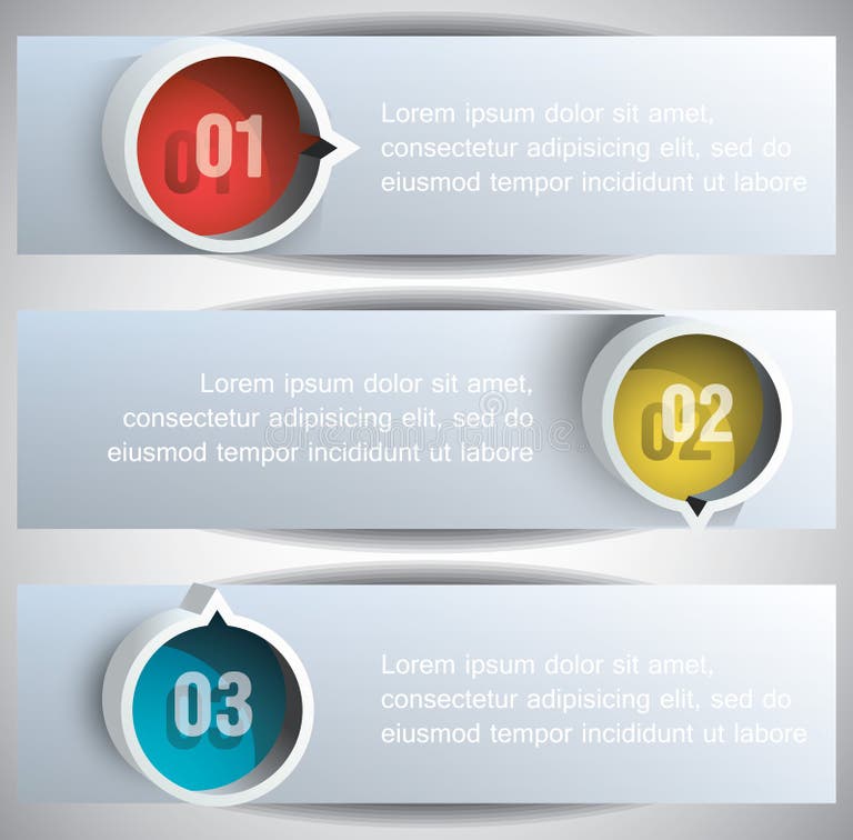 Abstract Web Banners with Round Blocks. Stock Vector - Illustration of ...