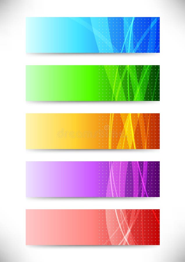 Abstract Web Headers - Collection of Cards Stock Vector - Illustration ...