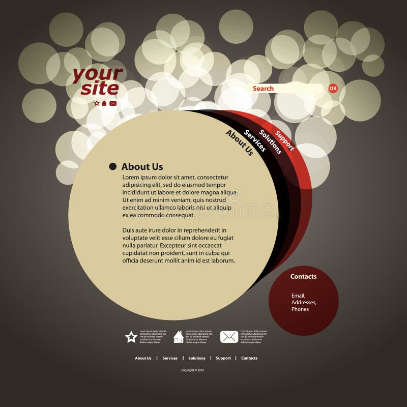 Abstract Web Site Design Template Vector Stock Vector - Illustration of ...
