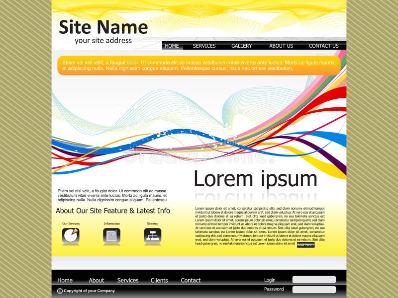 Abstract web site template stock vector. Illustration of black - 24324187