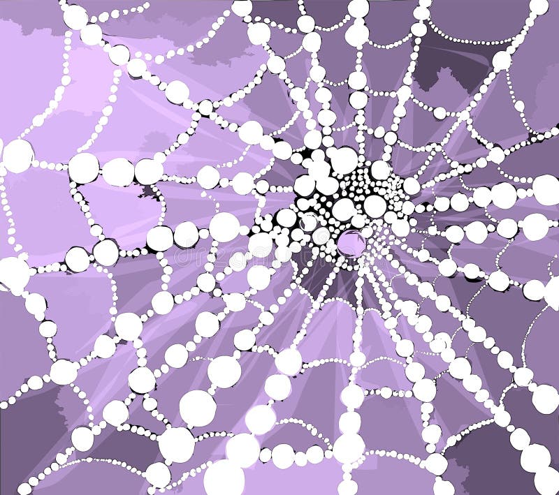 Abstract Web Structure on Purple Background Stock Illustration ...