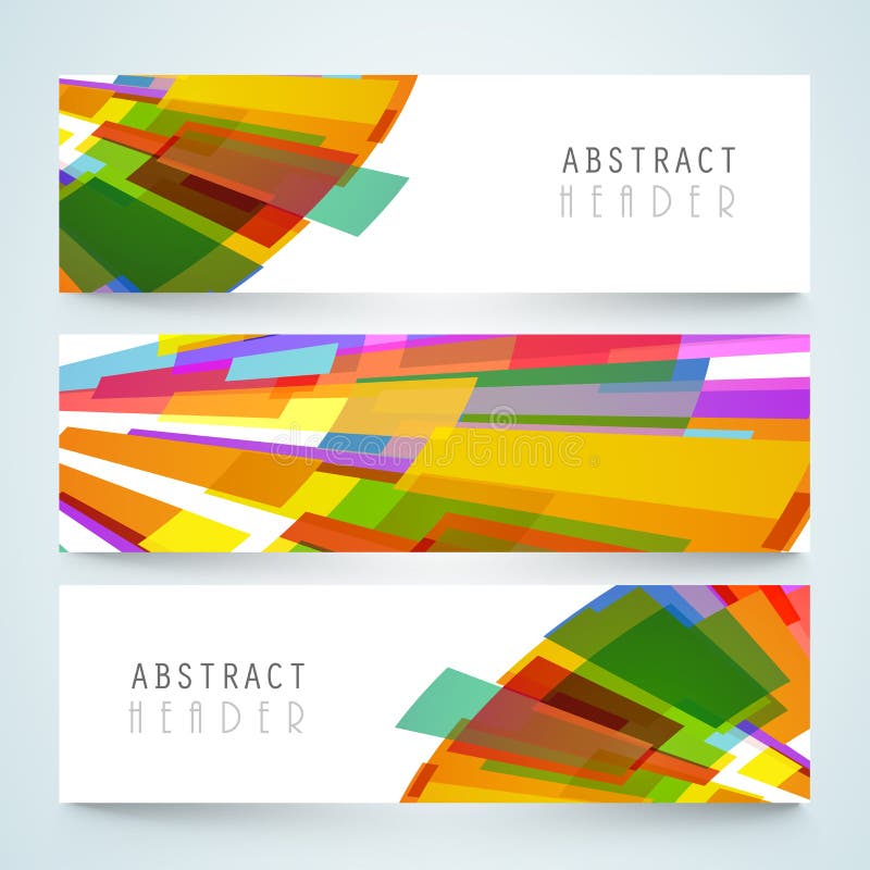 Abstract Website Header or Banner Set. Stock Illustration ...