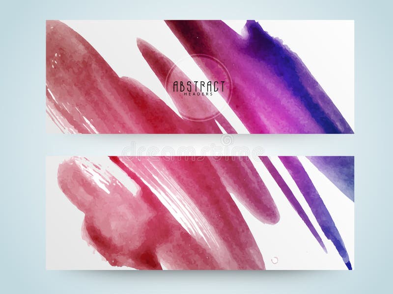 Abstract Website Header or Banner Set. Stock Illustration ...