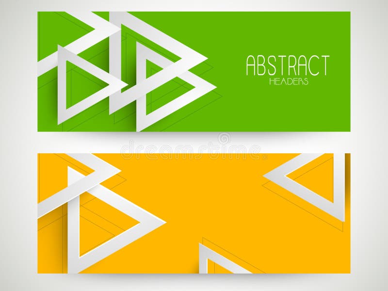 Abstract Website Header or Banner Set. Stock Illustration ...
