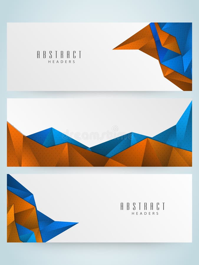 Abstract Website Header or Banner Set. Stock Illustration ...