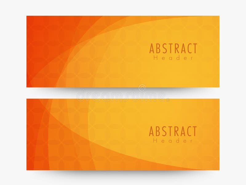Abstract Website Header or Banner Set. Stock Illustration ...