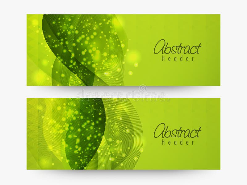 Green Header or Banner, Poster and Template Design Decorated with ...