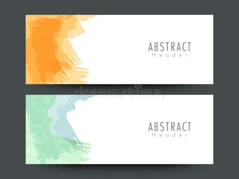 Abstract Website Header or Banner Set. Stock Illustration ...