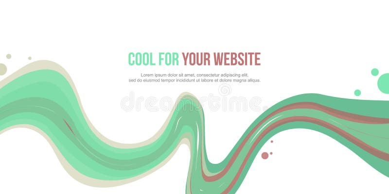Abstract Website Header Wave Style Stock Vector - Illustration of ...