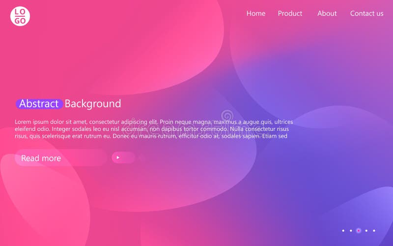 Abstract Website Template with Gradient. Presentation Modern Minimal ...