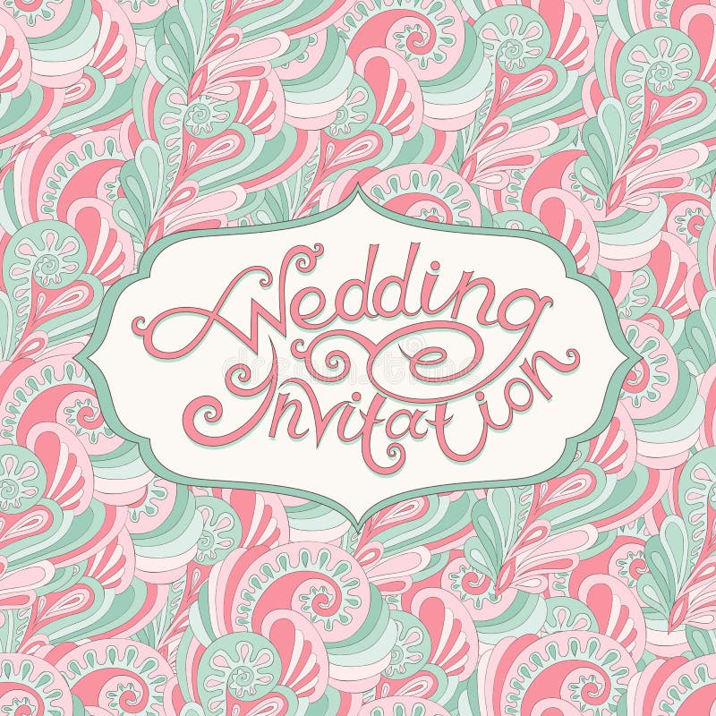 Lacy Wedding Card Template. Romantic Vintage Wedding Invitation ...