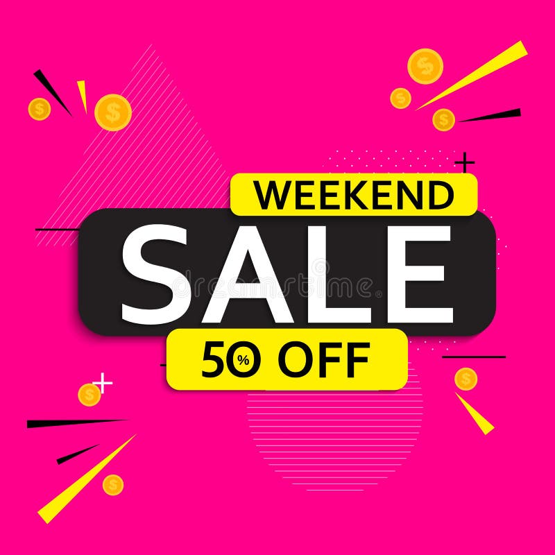 Abstract Weekend Sale Poster. Vector Illustration Stock Vector ...
