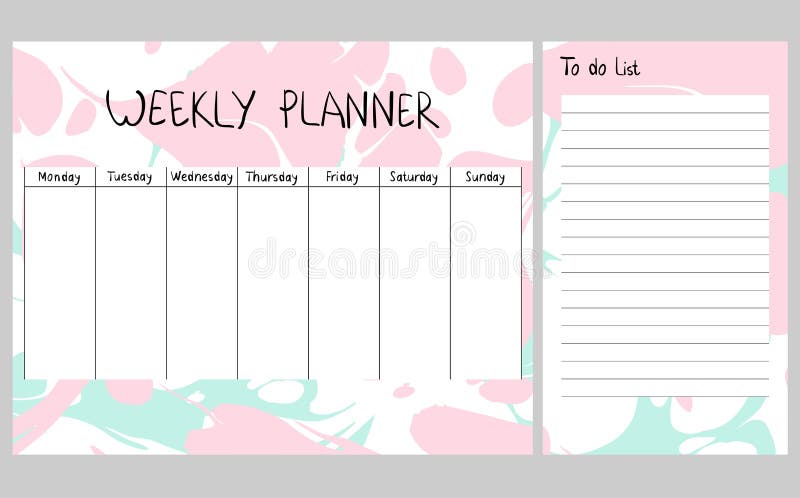 Abstract weekly planner stock vector. Illustration of craft - 104247747