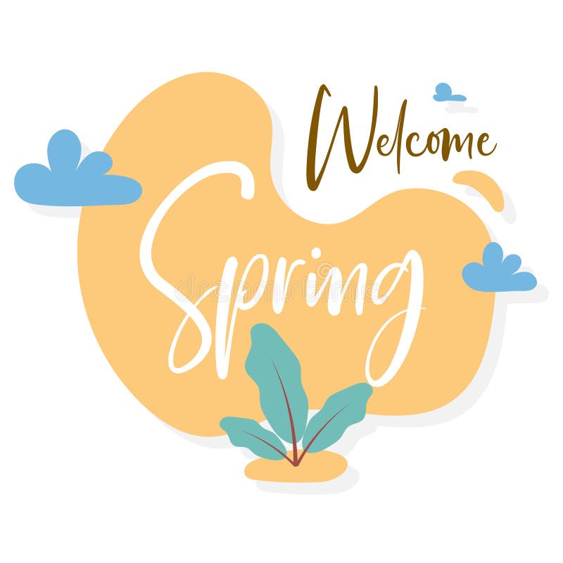 Spring Season Holiday Welcome Banner With Flower Stock Vector ...