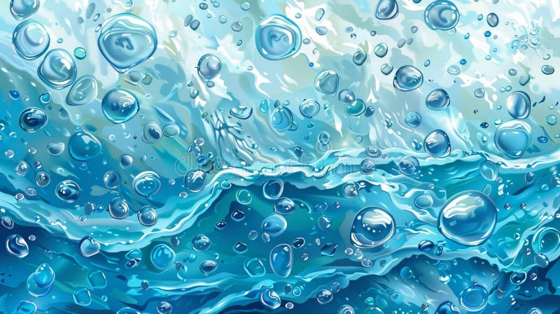 Abstract Wet Texture, Realistic 3d Vector Illustration of Scattered ...