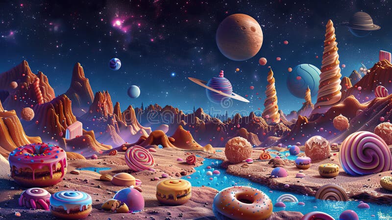 A Candy Planet stock illustration. Illustration of whimsical - 326178521