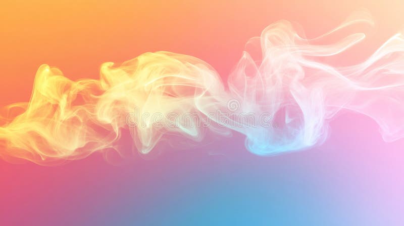 Abstract Whimsical Smoke Design with Gradient Background Stock ...